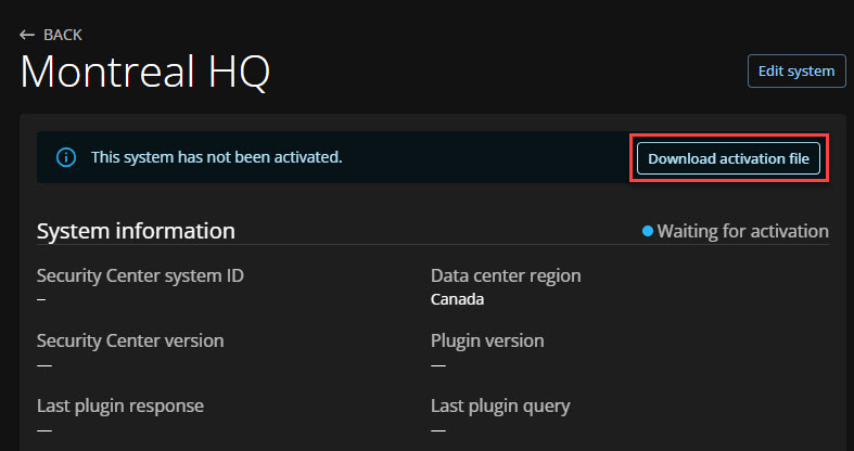 Downloading an activation file