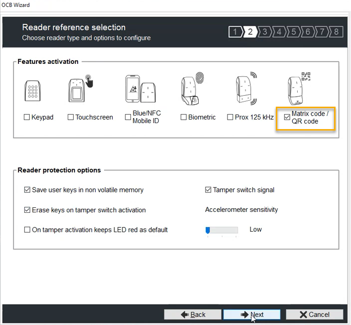 Creación de una configuración de lector de código QR STid